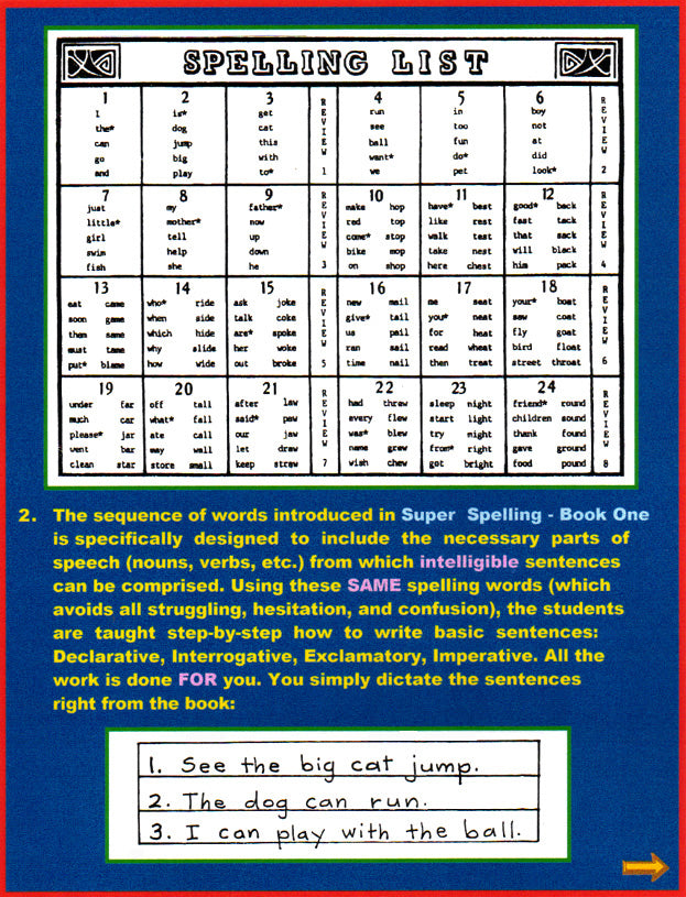 SUPER SPELLING Book One – onlinereadingteacher.com
